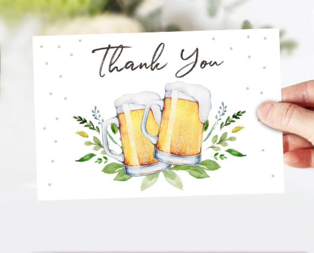 Brewing Thank You Card Love is Brewing Thank You Note 4x6" Rustic ...