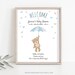 Editable Teddy Bear Welcome Sign Bear Baby Shower Blue Boy Welcome Sign ...