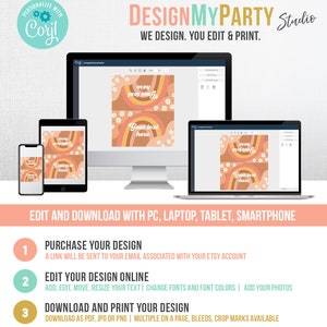 Editable Groovy Retro Daisy Food Labels Flower Power 70's - Etsy