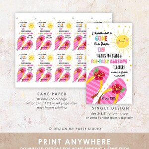 Editable Summer Teacher Appreciation Gift Tag Kids Nail Polish Gift ...