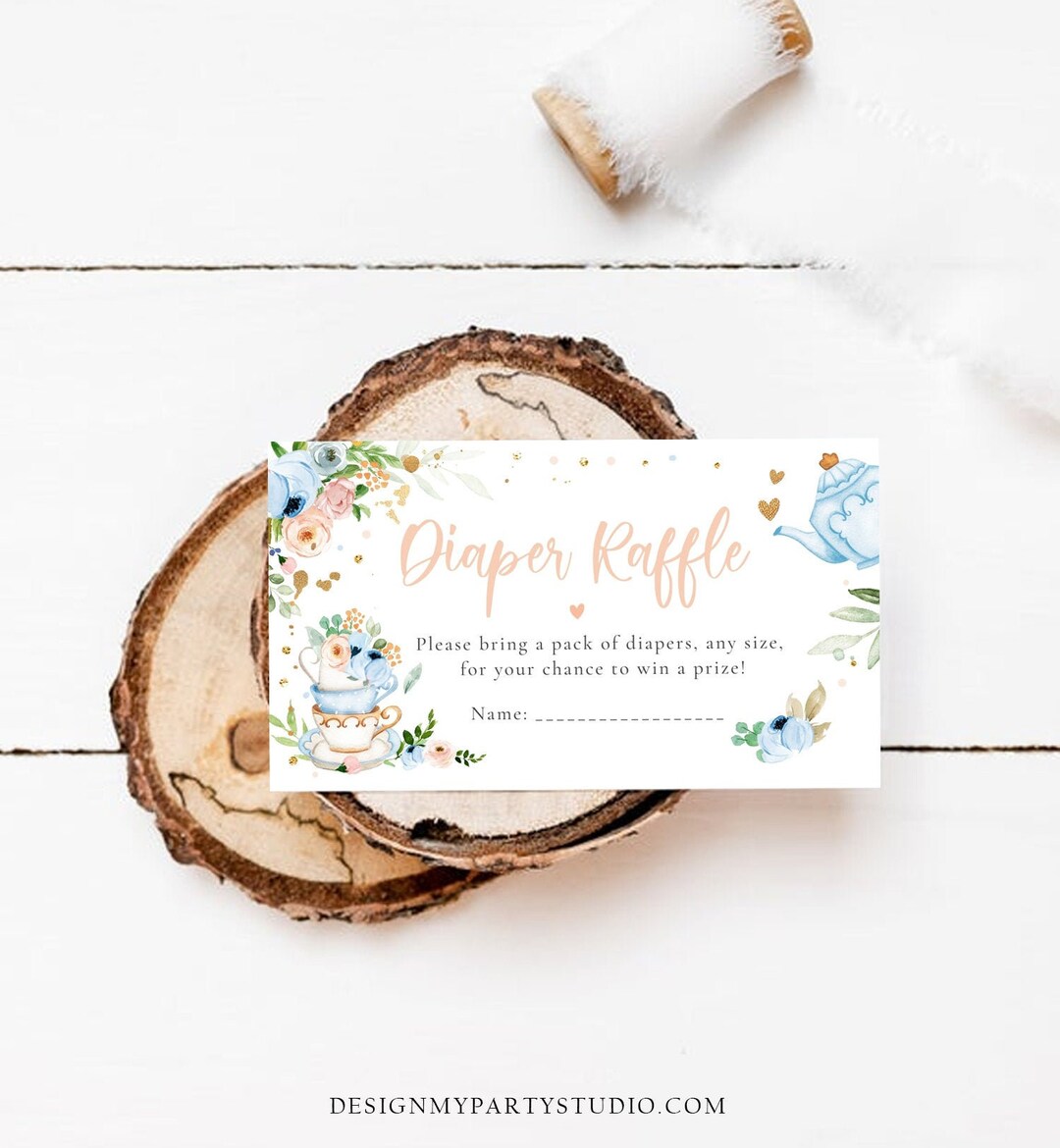 Editable Diaper Raffle Ticket Diaper Game Card Baby is Brewing Baby ...
