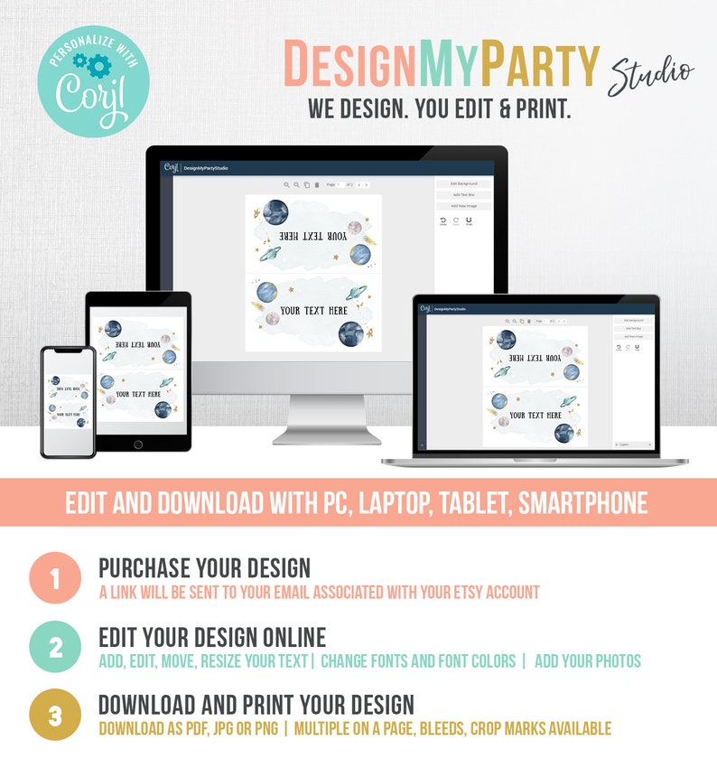 Editable Food Labels Outer Space Birthday Galaxy Food Labels - Etsy