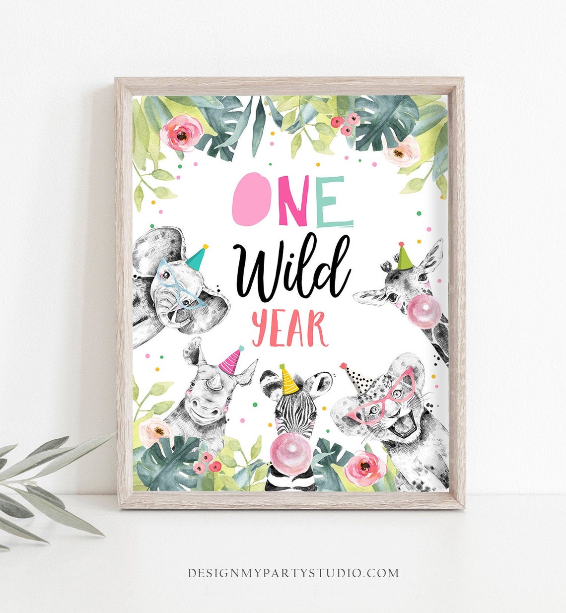 One Wild Year Birthday Sign Party Wild One First Birthday 1st Safari ...