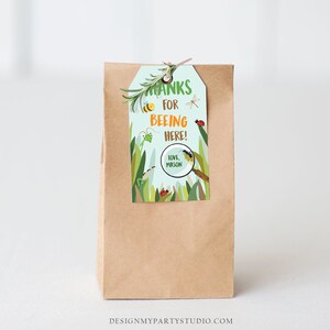 Editable Bug Favor Tags Bugs Birthday Thank You Label Bug Party Insect ...