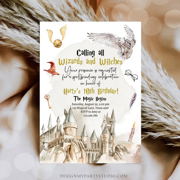 Hedwig Invitation Template - Etsy