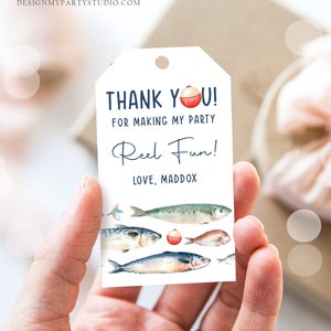 Editable Fishing Birthday Favor Tags Fishing Favors Thank You Tags the ...