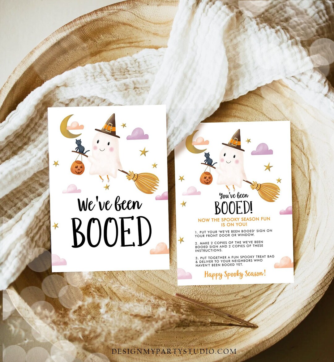 Editable You've Been Booed Halloween Game Printable We've Been Booed ...