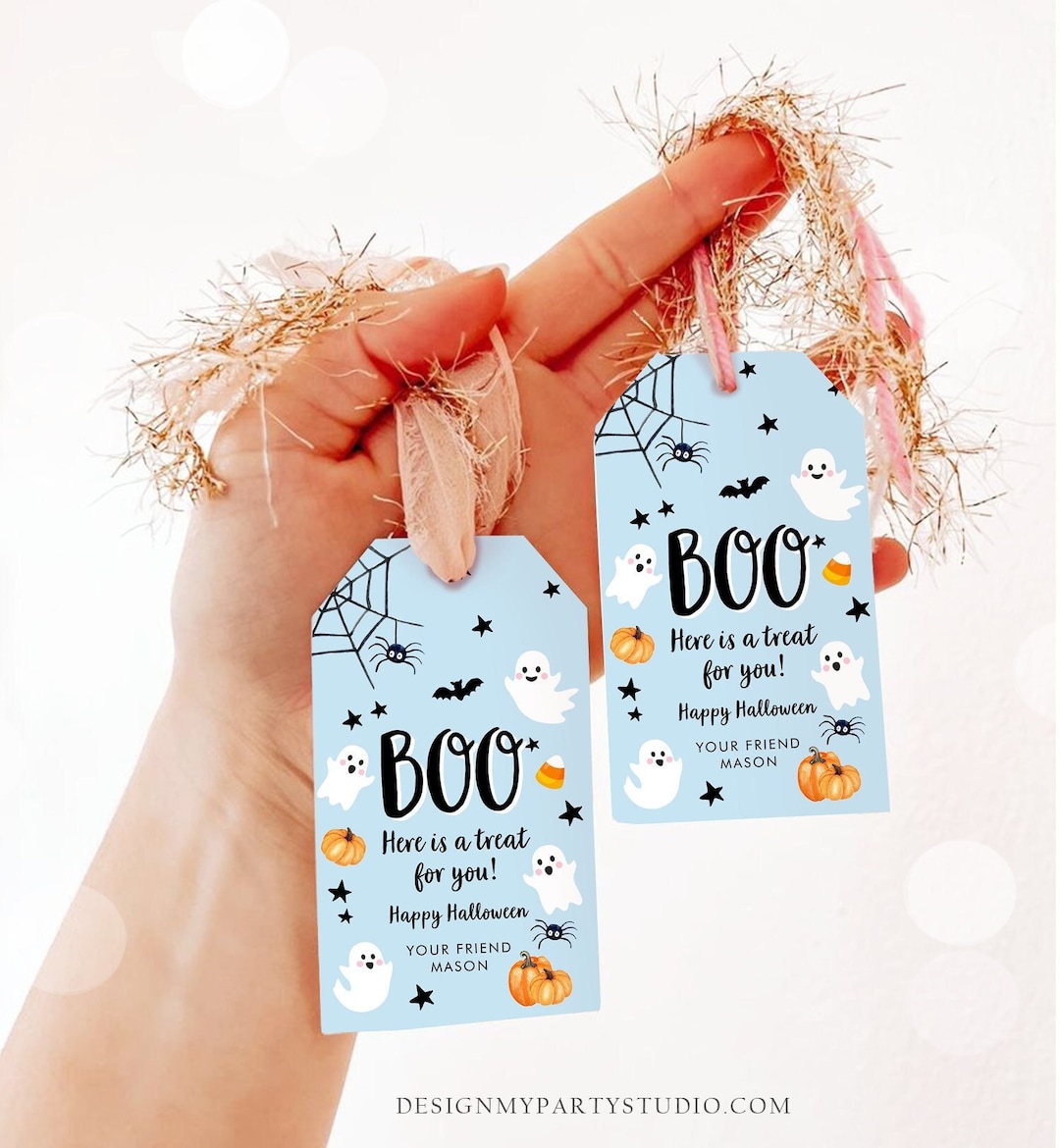 Editable Halloween Favor Tags Boo Gift Tags Costume Party Trick or ...