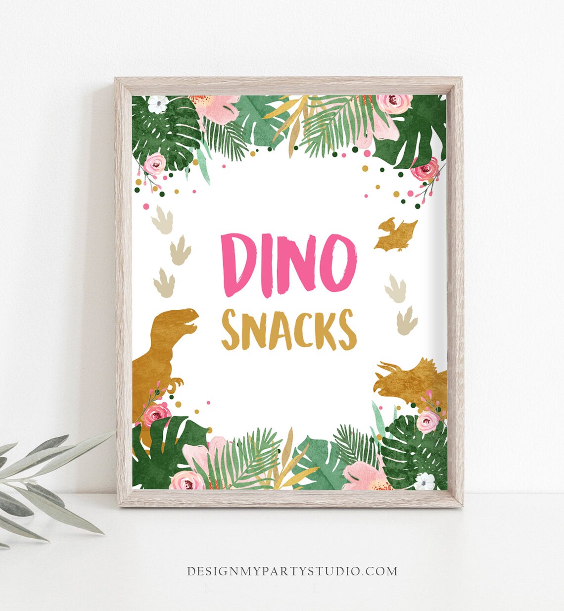 Dino Snacks Sign Table Decor Dinosaur Sign Dino Food Sweet Table ...