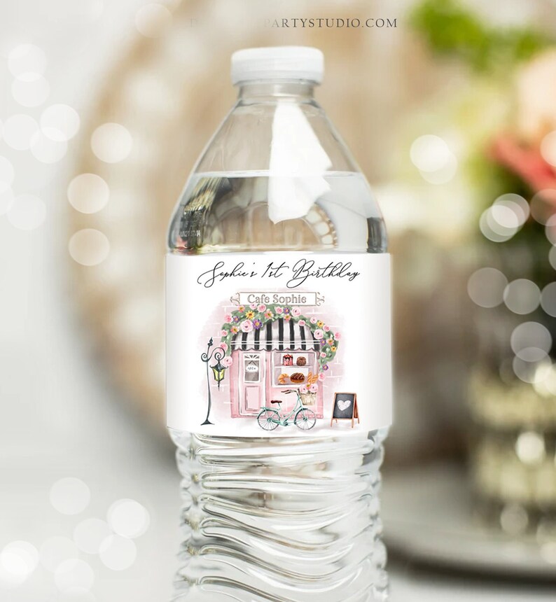 Editable Paris Birthday Party Water Bottle Labels Paris French - Etsy