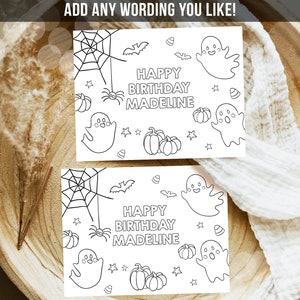 Editable Halloween Coloring Page Halloween Birthday Party Activity Game ...