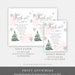 Editable Winter Tree Thank You Card Watercolor Baby Its Cold Outside ...