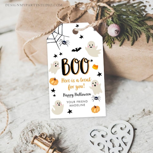 Editable Halloween Favor Tags Boo Gift Tags Costume Party - Etsy