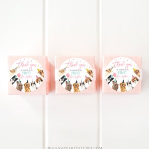 Editable Cats and Dogs Favor Tags Puppy Kitten Birthday Thank You Tag ...