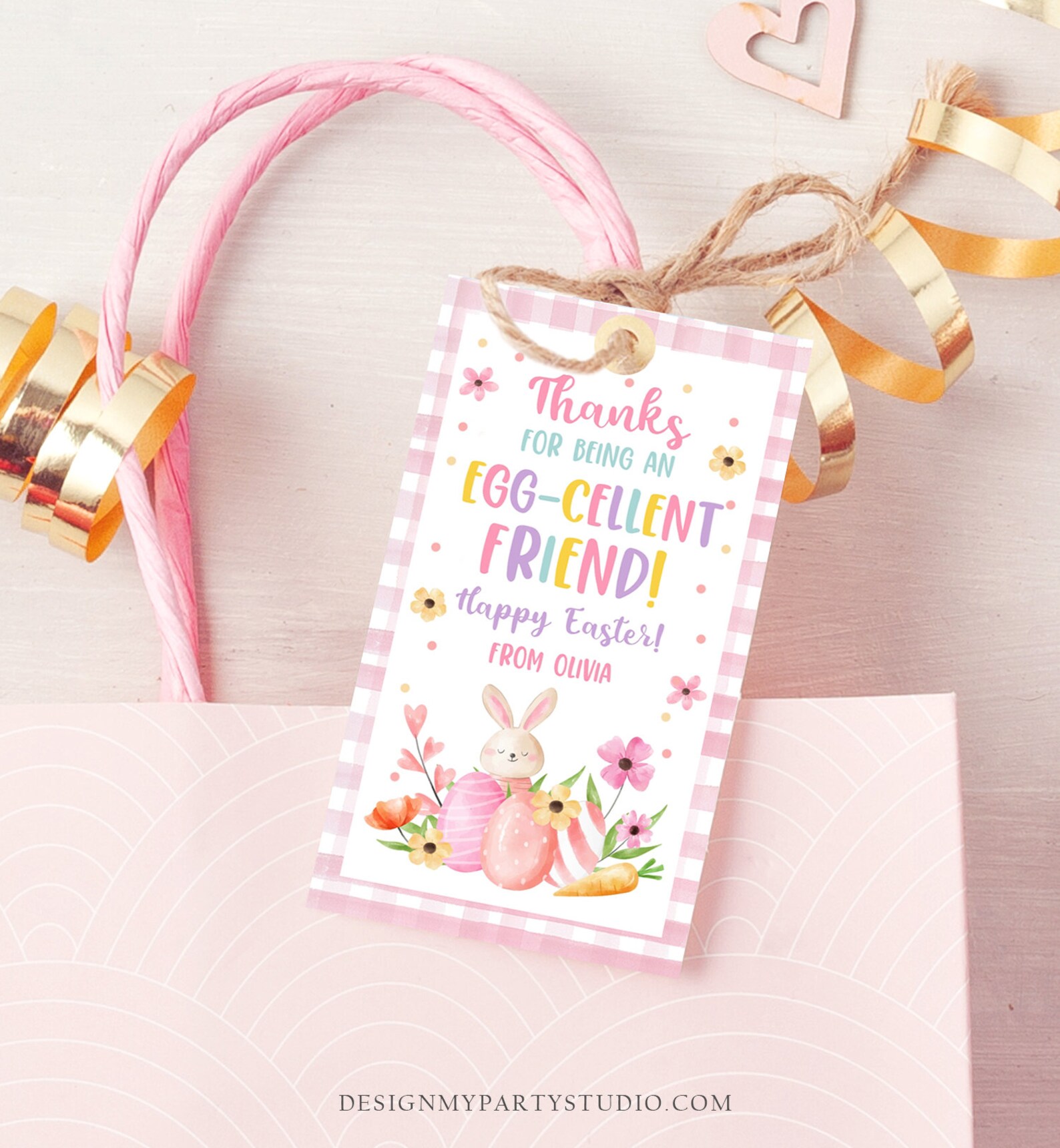 Editable Easter Friend Gift Tags Easter Eggcellent Friend Classroom ...