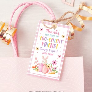 Editable Easter Friend Gift Tags Easter Eggcellent Friend Classroom ...