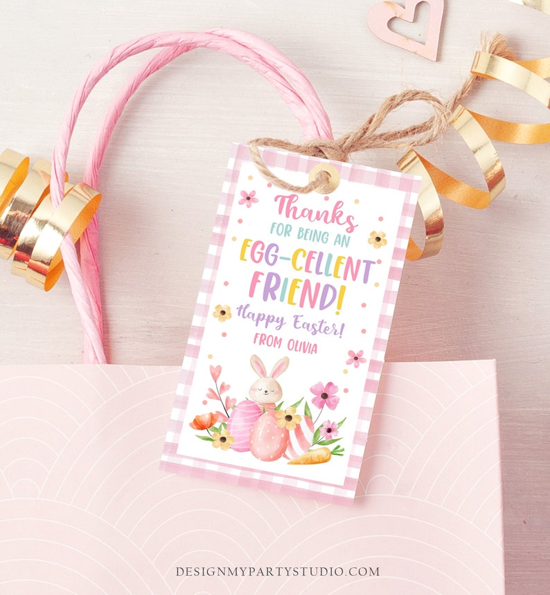 Editable Easter Friend Gift Tags Easter Eggcellent Friend Classroom ...