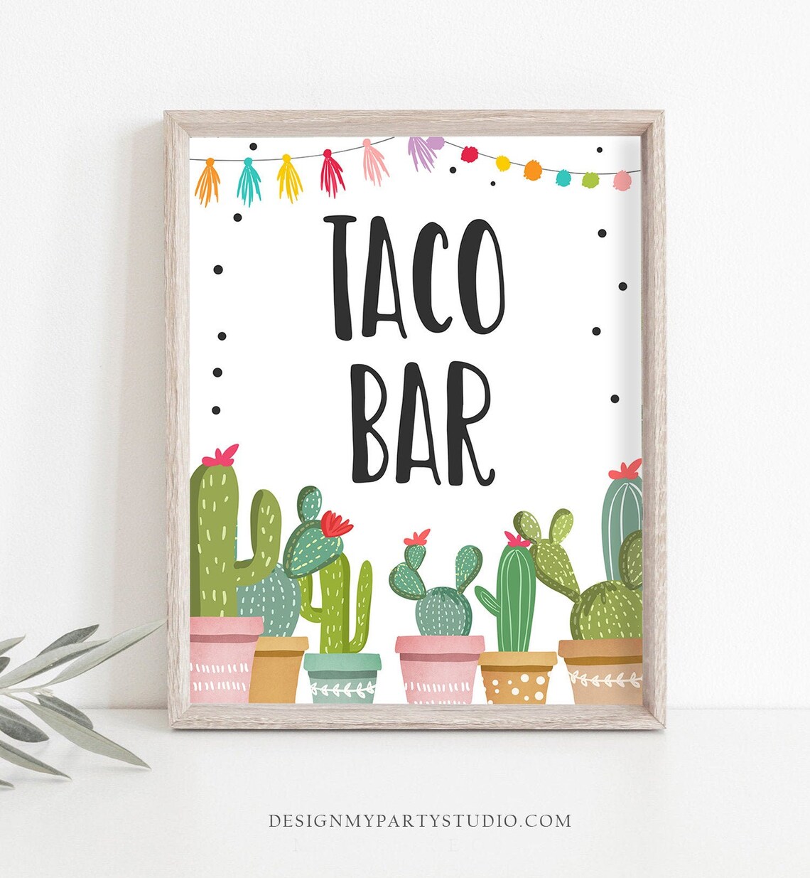 Fiesta Taco Bar Sign Fiesta Theme Bridal Shower Baby Shower - Etsy