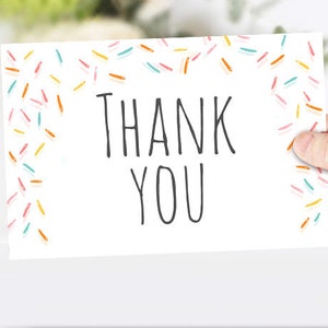 Baby Sprinkle Thank You Card Sprinkle Thank You Note 4x6 Baby Shower ...