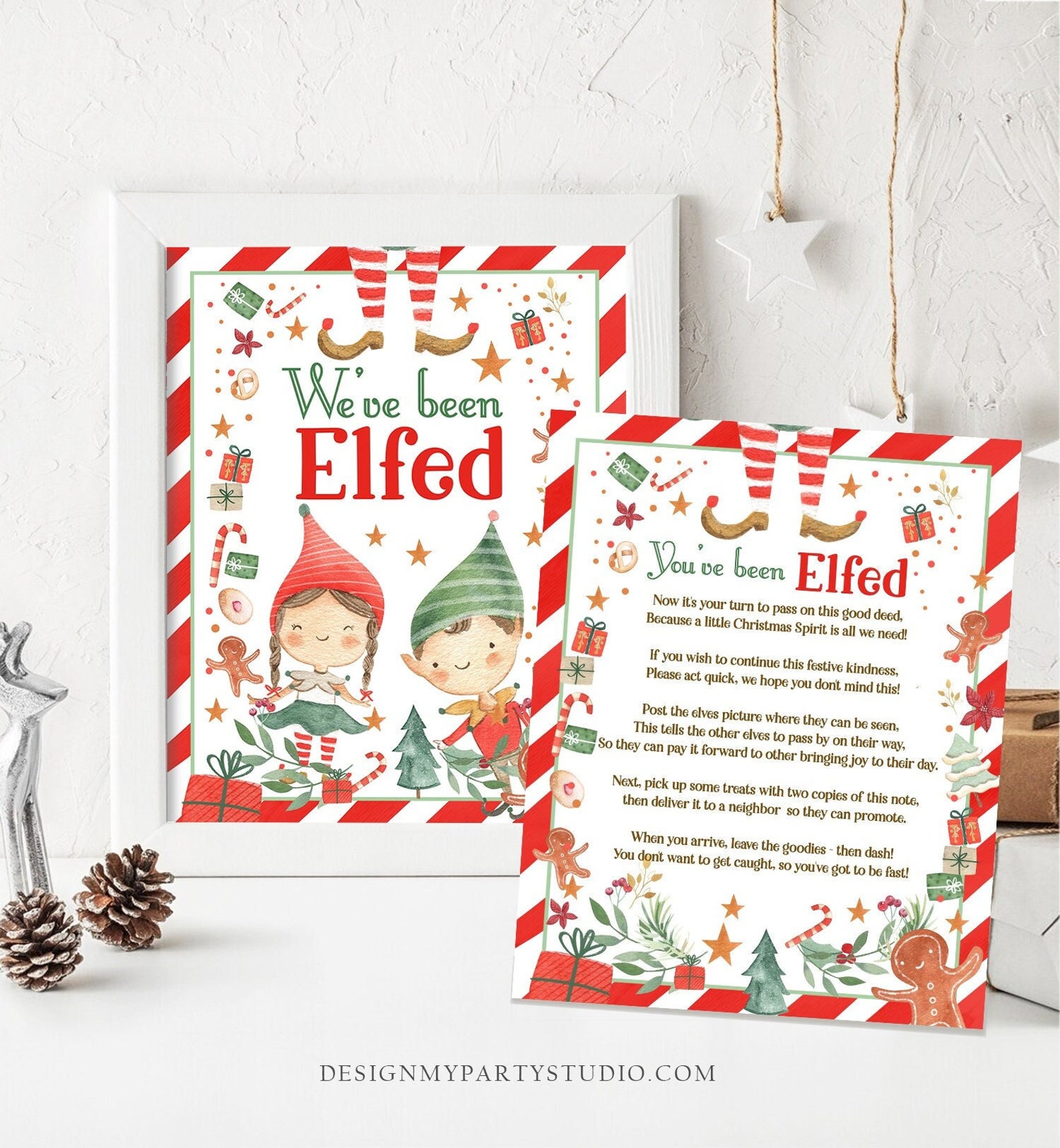 Editable You've Been Elfed Christmas Game We've Been - Etsy
