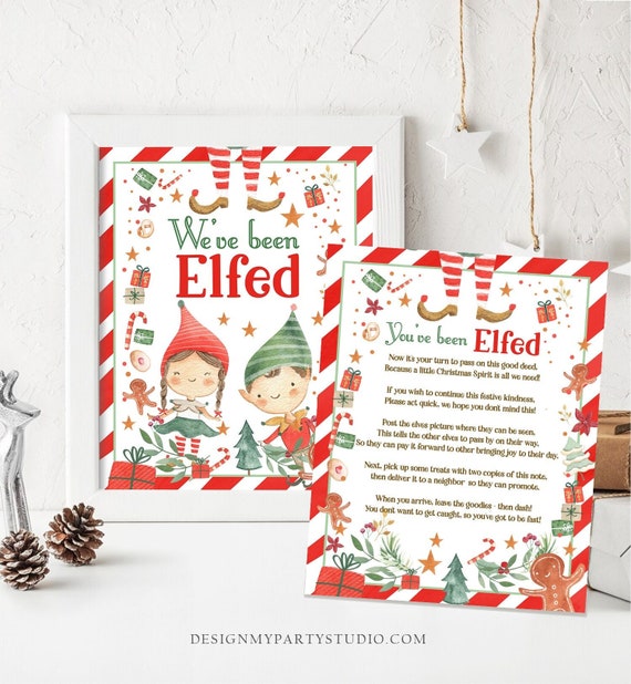 Editable You've Been Elfed Christmas Game We've Been Elfed Christmas ...
