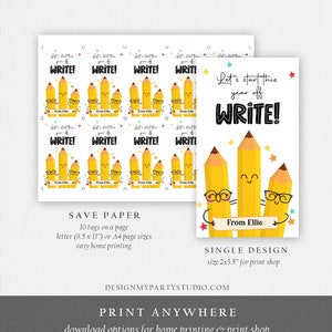 Editable Back to School Gift Tags Classroom Welcome Back Happy First ...