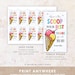 Editable Summer Ice Cream Teacher Appreciation Tag Kids End of School ...