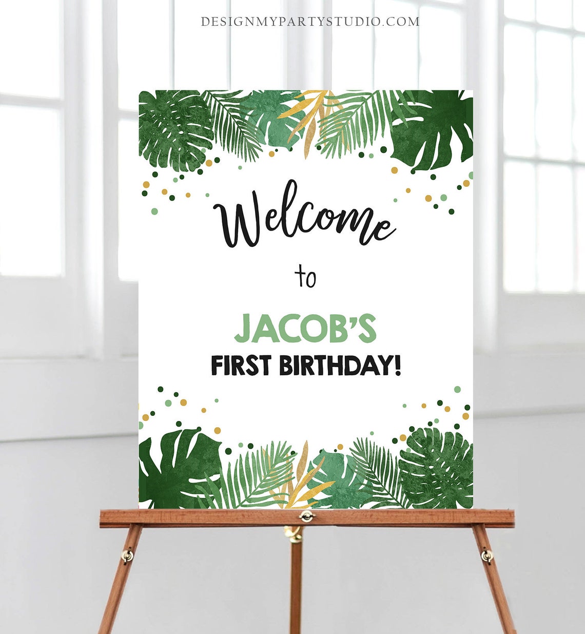 Editable Safari Animals Welcome Sign Wild One Poster Zoo - Etsy