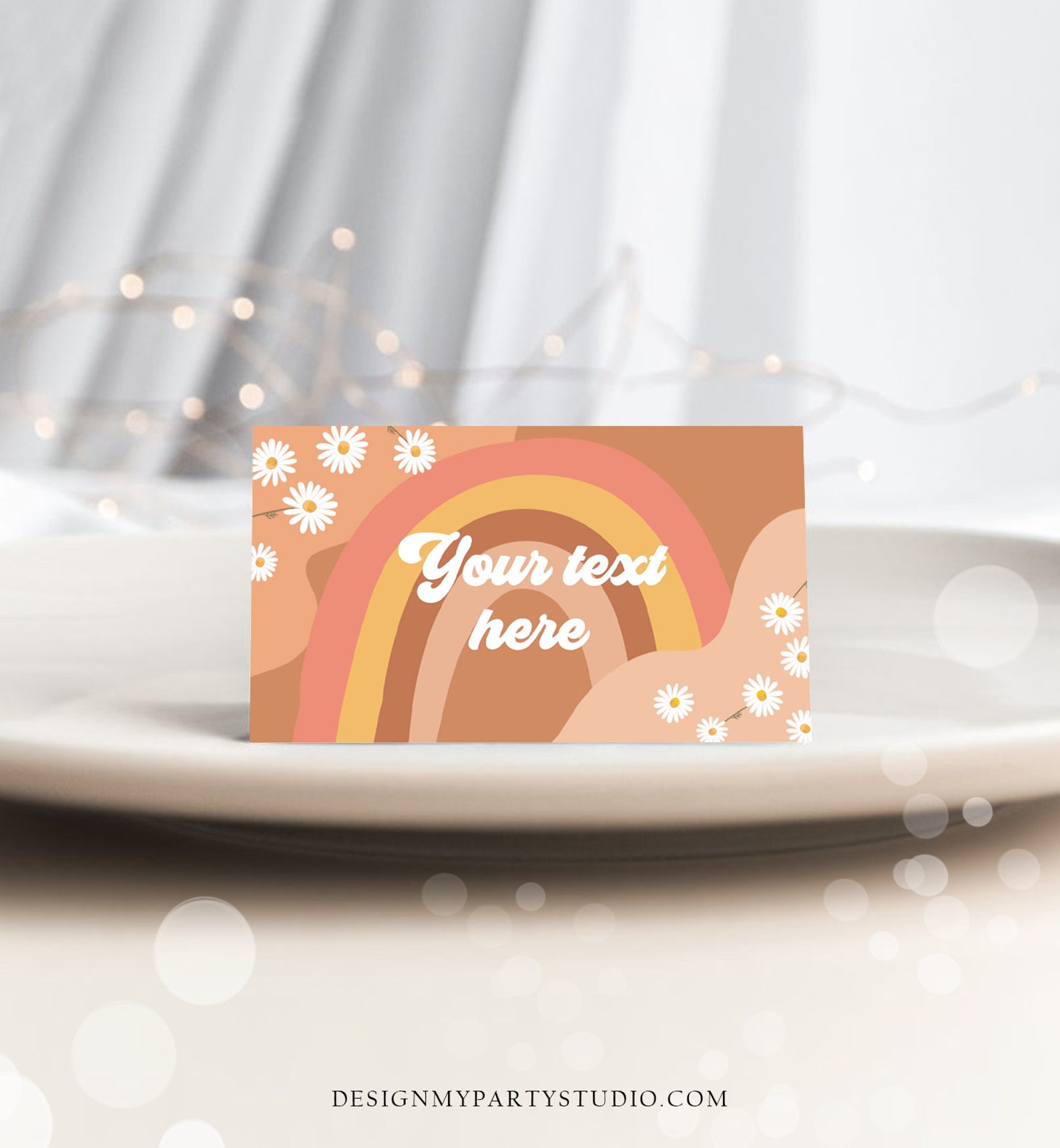 Editable Groovy Retro Daisy Food Labels Flower Power 70's - Etsy