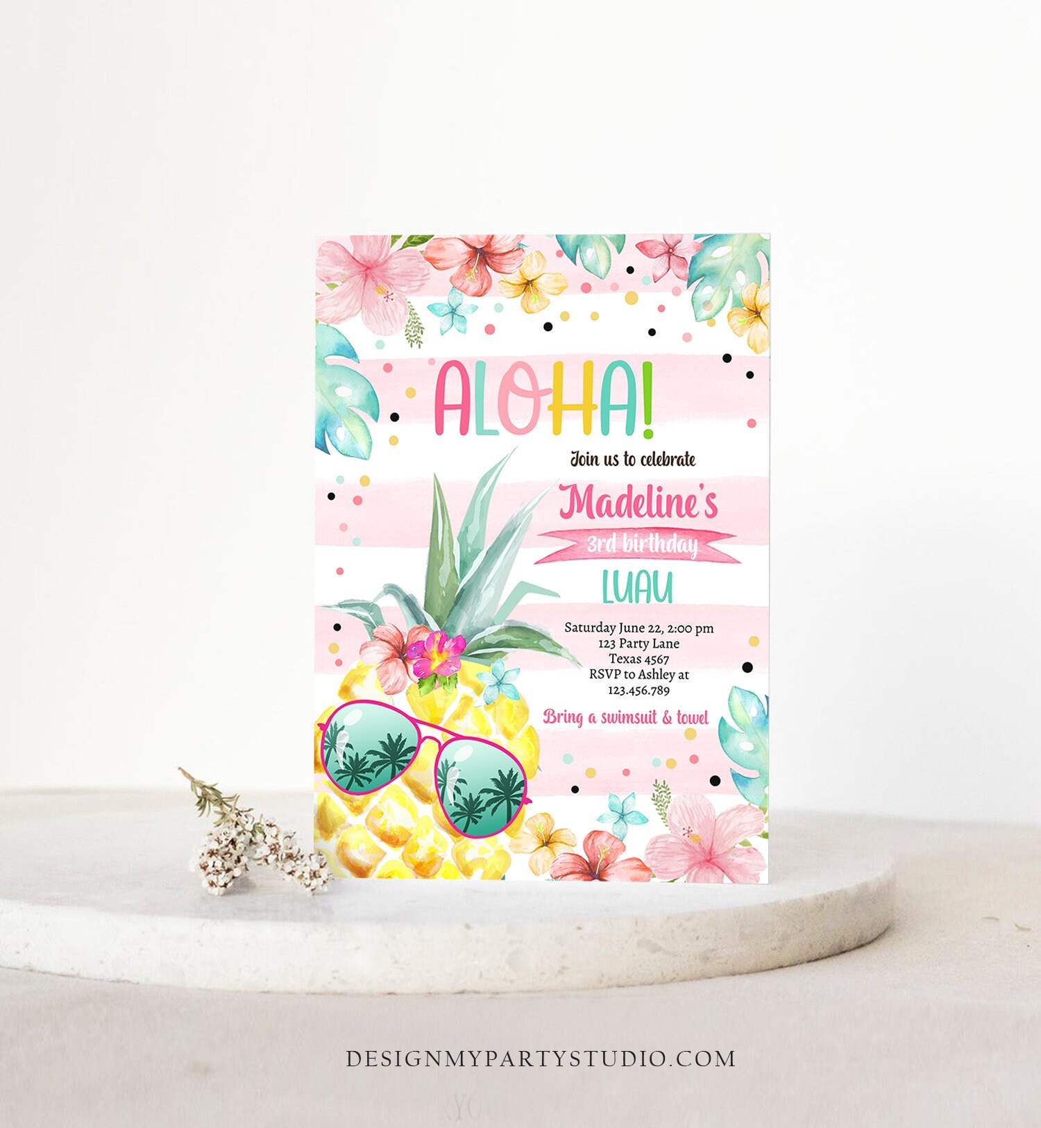 Hawaiian Party Invitations Free Printable