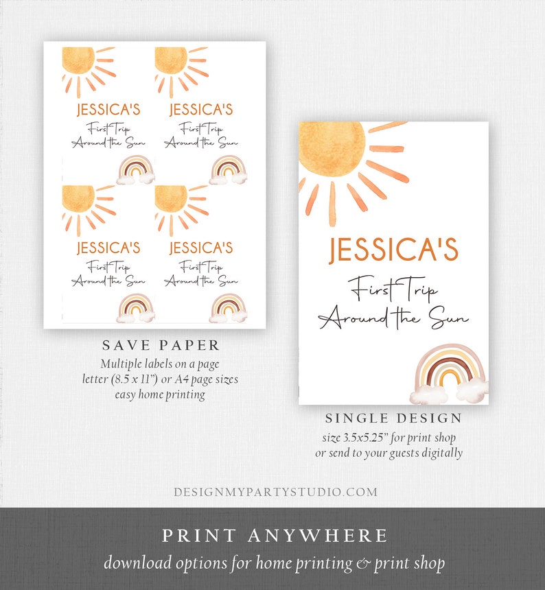 Editable Sunshine Capri Sun Labels Juice Pouch Labels - Etsy