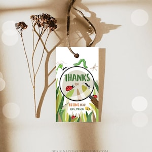 Editable Bug Favor Tags Bug Birthday Bugs Thank You Tags Label Bug ...