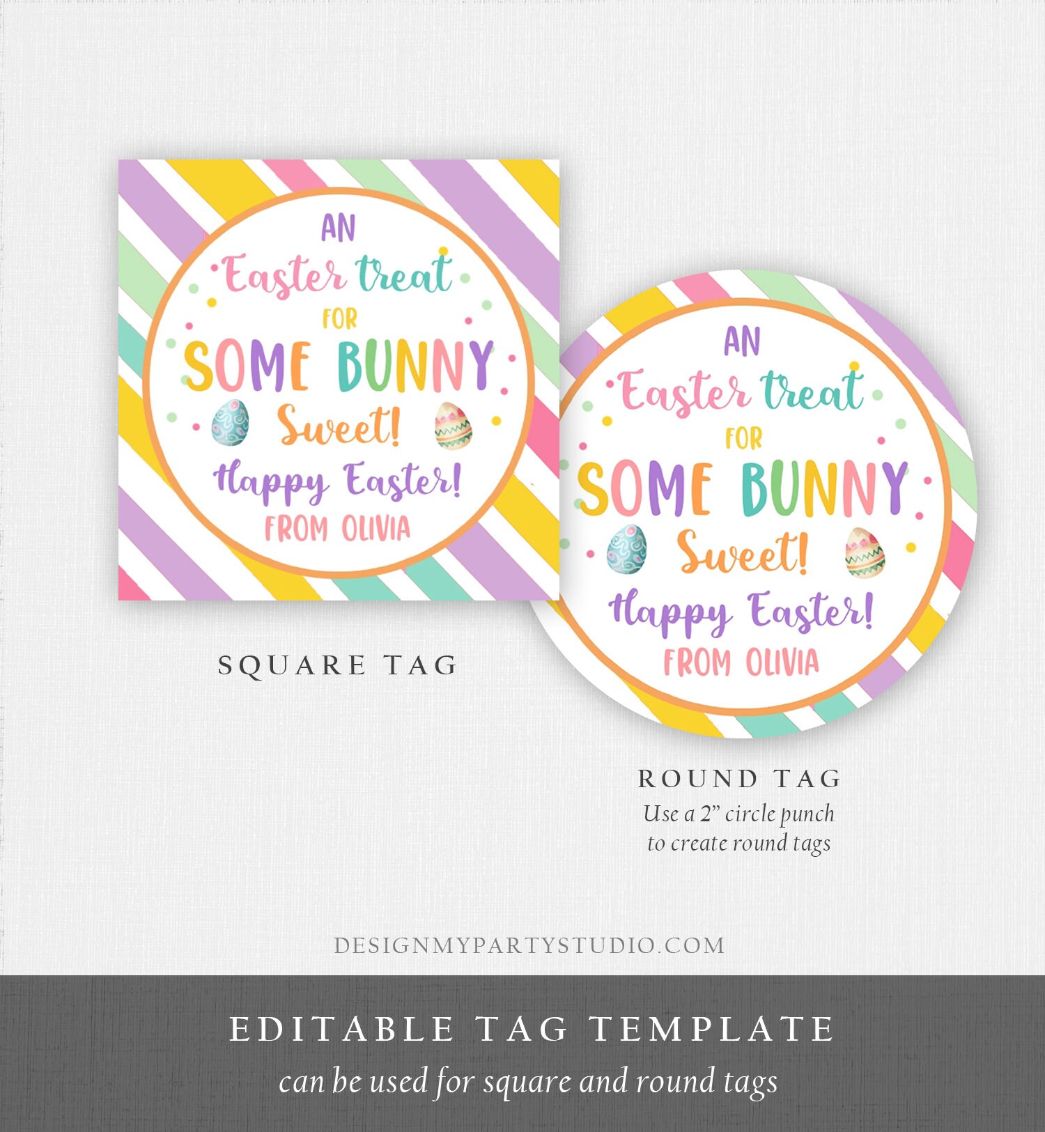 Editable Easter Gift Tags Easter Treat Some Bunny Sweet Classroom ...