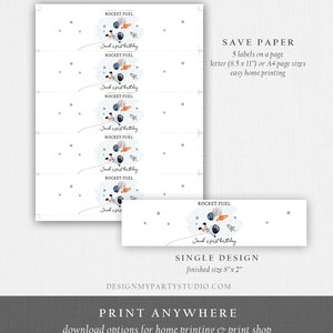 Editable Outer Space Water Bottle Labels Galaxy Party Decor Space ...