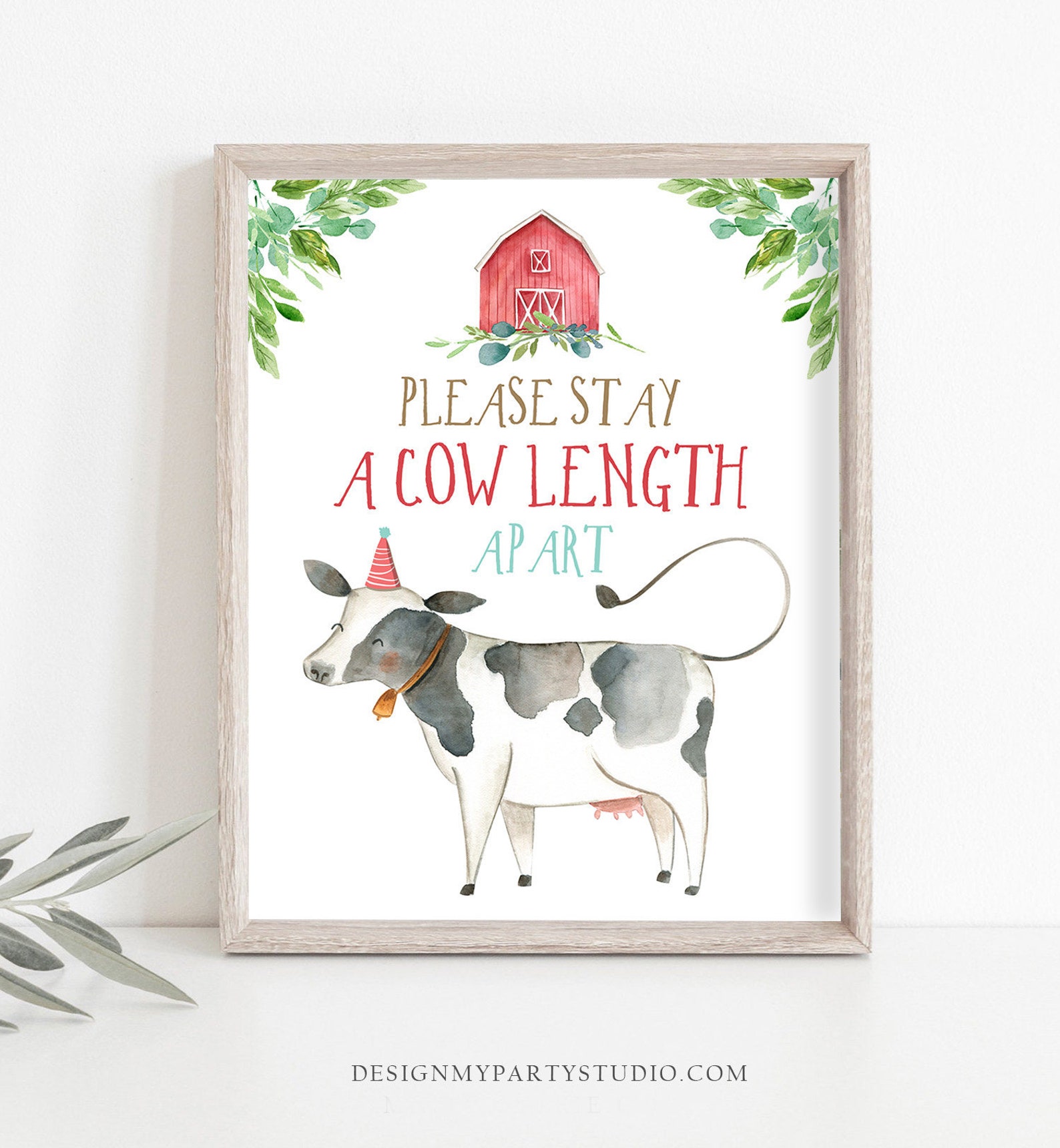 Social Distancing Farm Animals Party Sign Quarantine Farm - Etsy