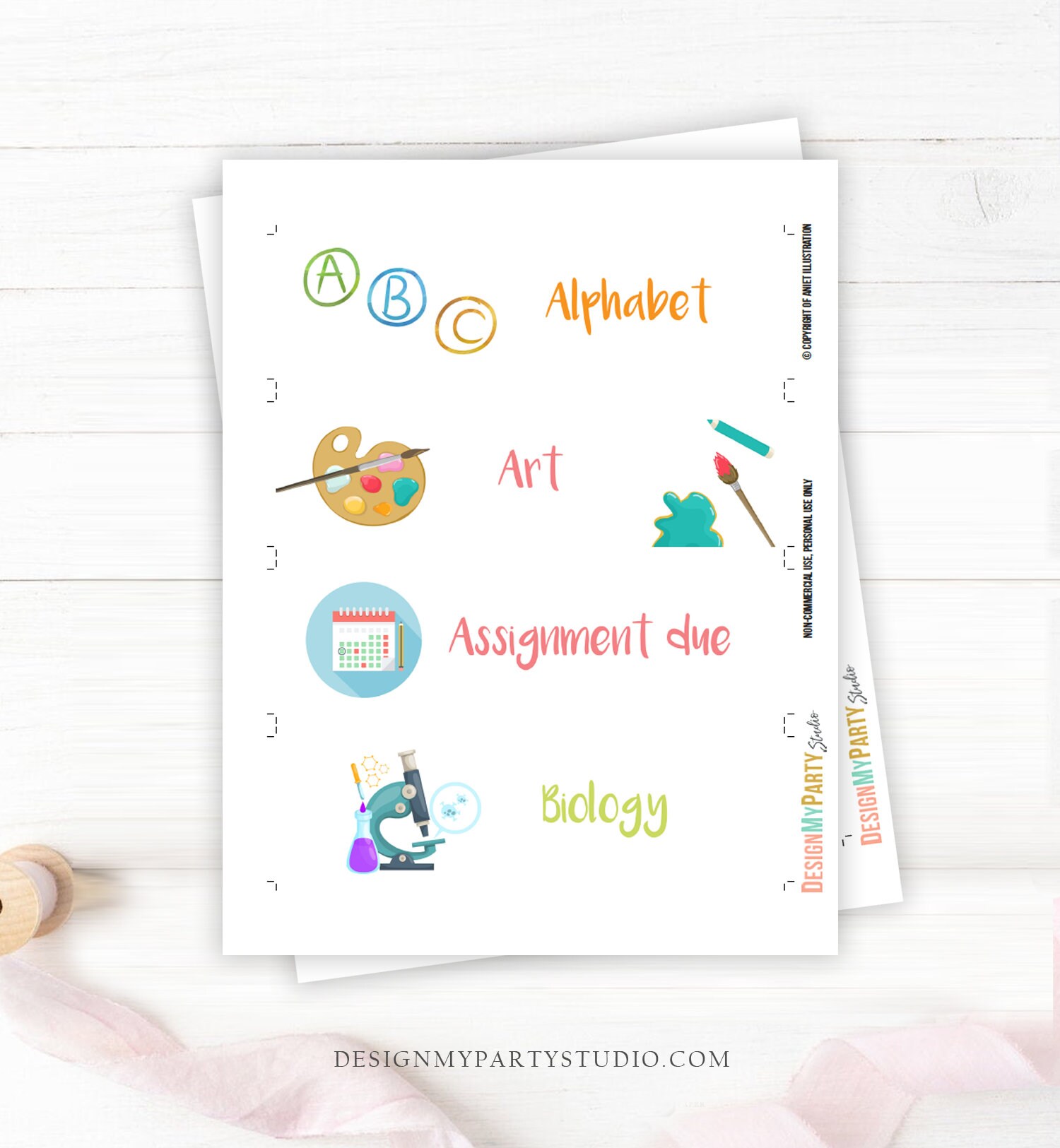 Visual Homeschool Schedule Cards Homeschooling Subjects Daily - Etsy