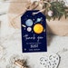 Editable Outer Space Favor Tags Space Birthday Thank You Label Galaxy ...