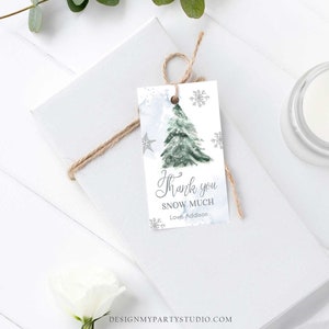 Editable Winter Thank You Tags Winter Onederland Holiday Christmas ...