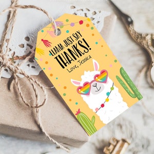 Editable Llama Favor Tags Whole Llama Fun Thank You Tags Llama Birthday ...