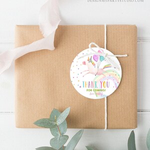 Editable Unicorn Favor Tags Unicorn Birthday Party Thank You Gift Tags ...