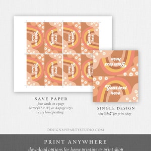 Editable Groovy Retro Daisy Food Labels Flower Power 70's - Etsy