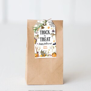 Editable Halloween Favor Tags Boo Gift Tags Costume Party Trick or ...
