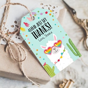 Editable Llama Favor Tags Whole Llama Fun Thank You Tags Llama Birthday ...
