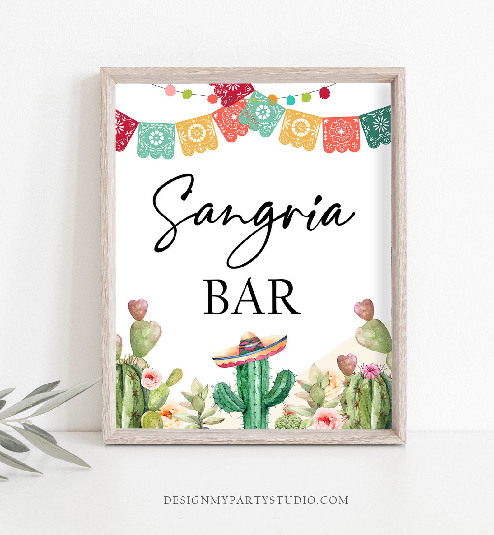 Sangria Bar Sign Fiesta Sangria Sign Fiesta Bridal Shower | Etsy