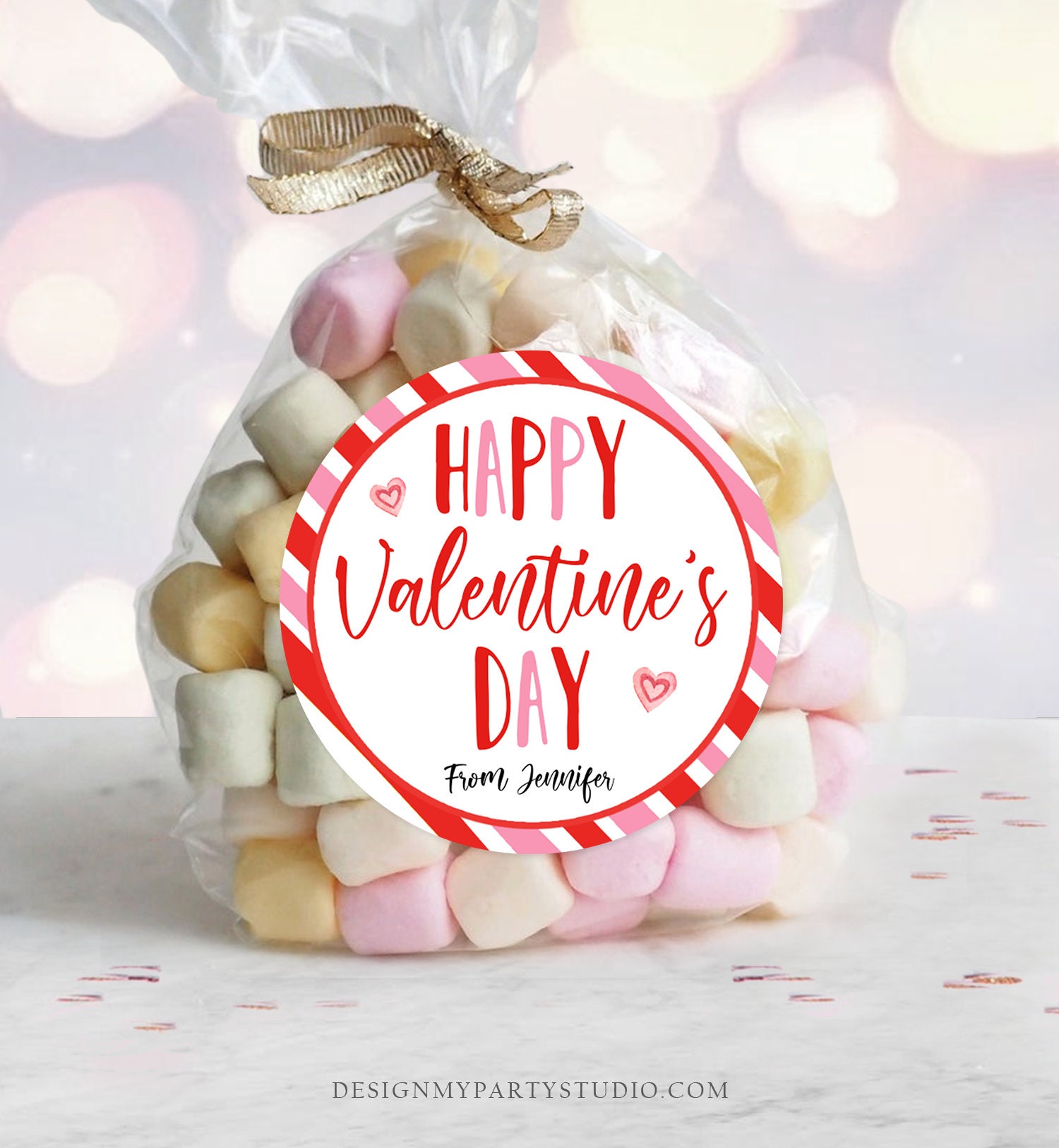 Editable Valentine's Day Cookie Tags Happy Valentine's Day Cookies Tag ...