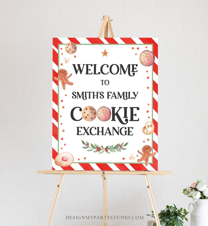 Editable Holiday Cookie Exchange Party Pack Christmas Cookie - Etsy