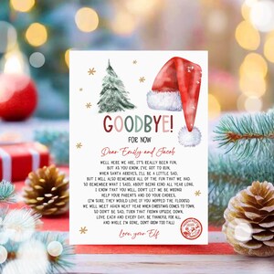 Editable Elf Goodbye Letter Departure Letter Christmas Goodbye From ...