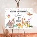 Editable Party Animals Welcome Sign Party Animal Sign Zoo - Etsy