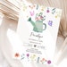 Editable Wildflowers Birthday Invitation Wild Flowers Girl First ...