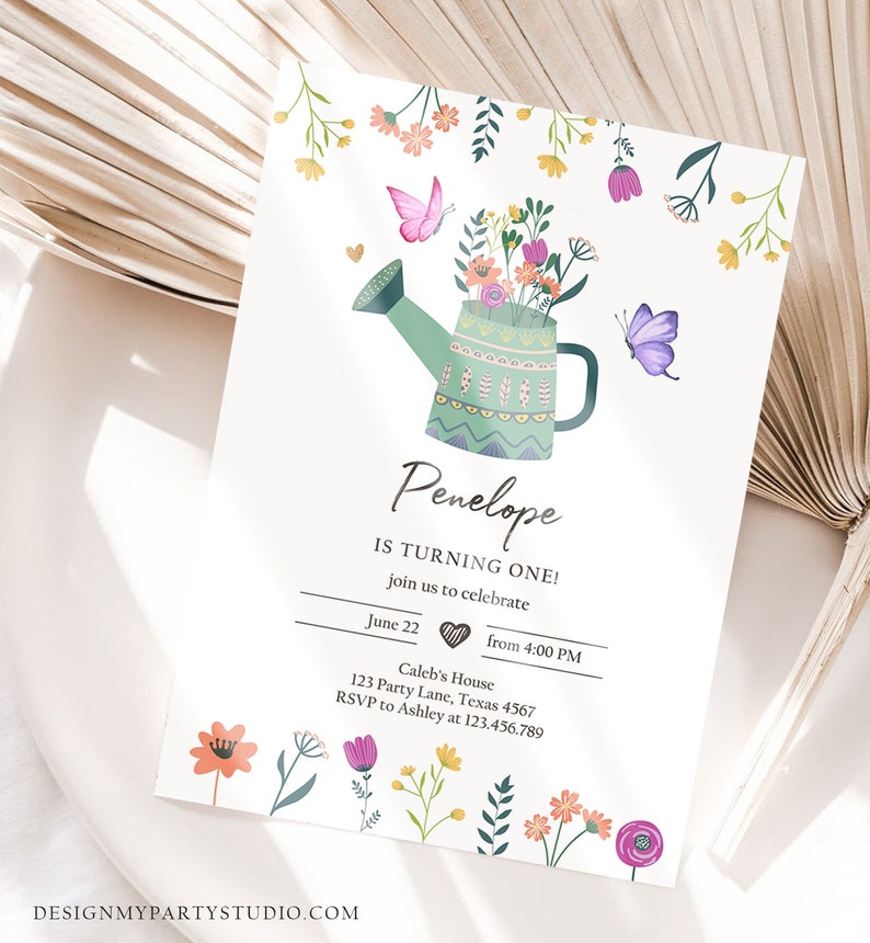 Editable Wildflowers Birthday Invitation Wild Flowers Girl - Etsy